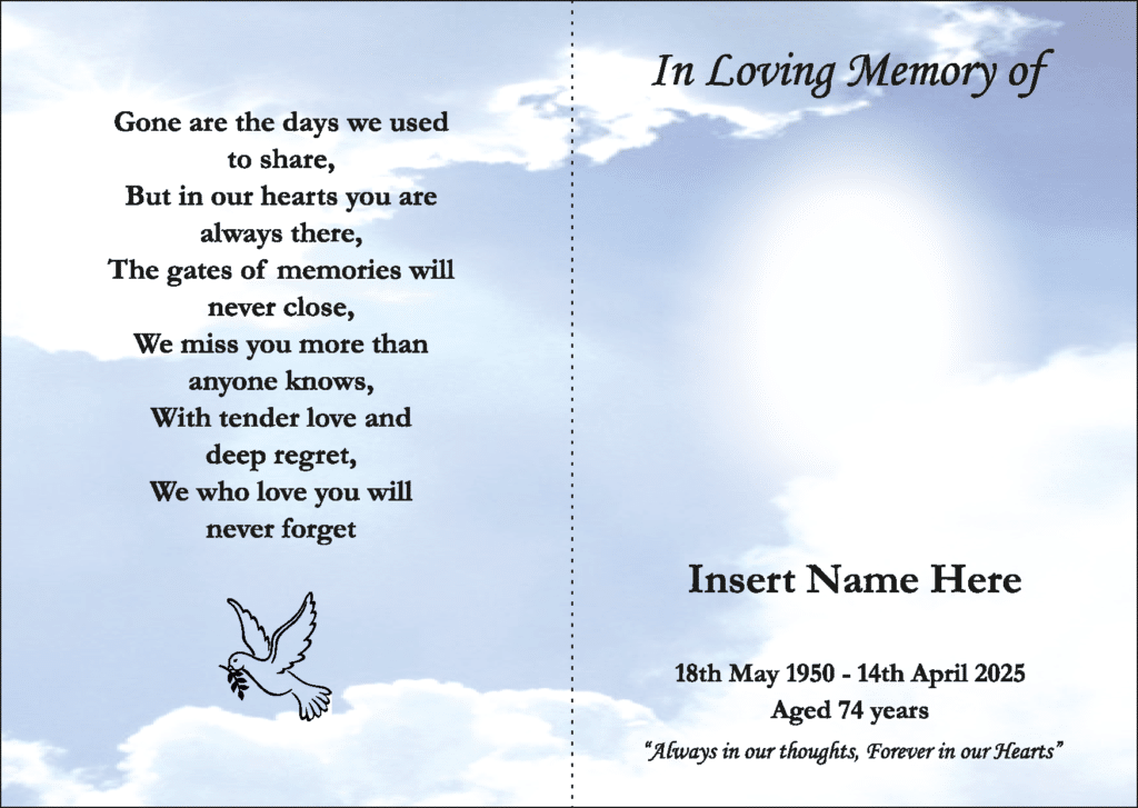 Memorial cards - a simple guide