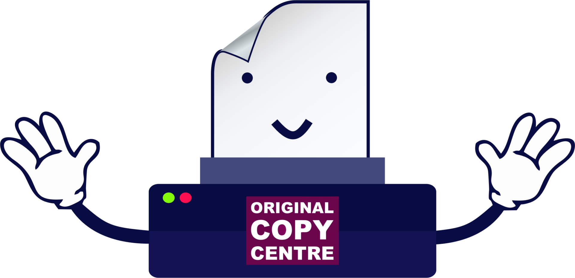 occ man logo printer waving | Original Copy Centre